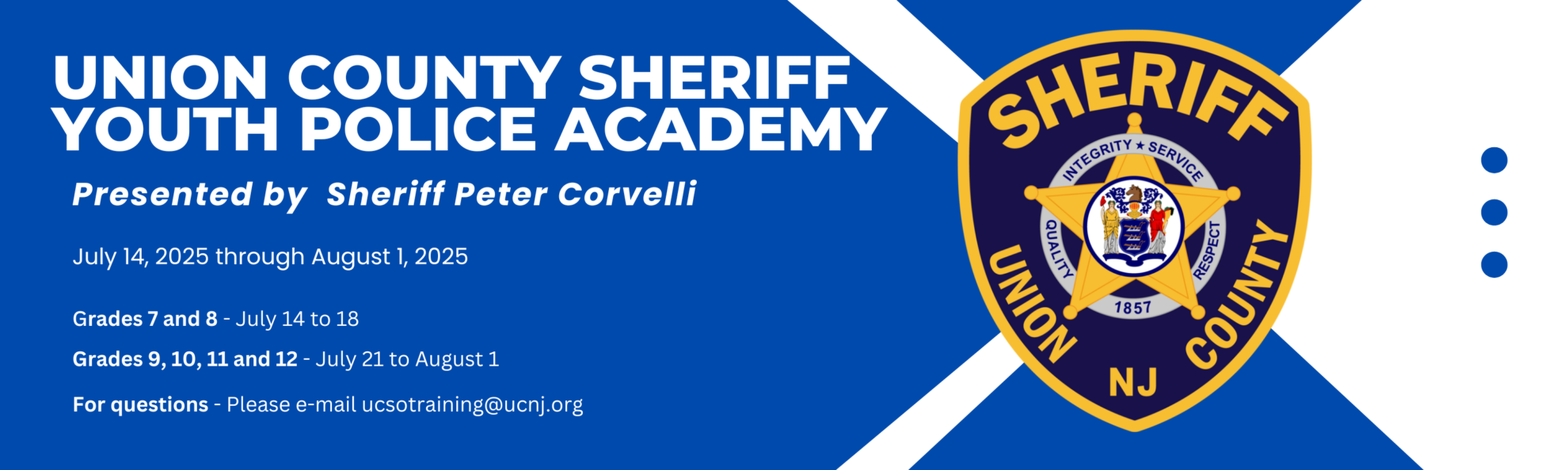 Youth Police Academy – Union County Sheriff's Office