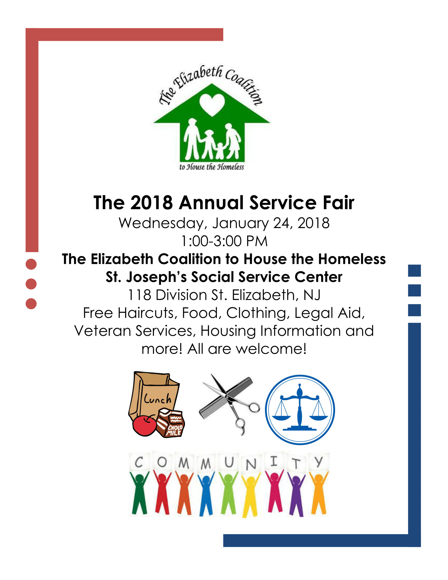 Service fairs for the Homeless – County of Union, New Jersey