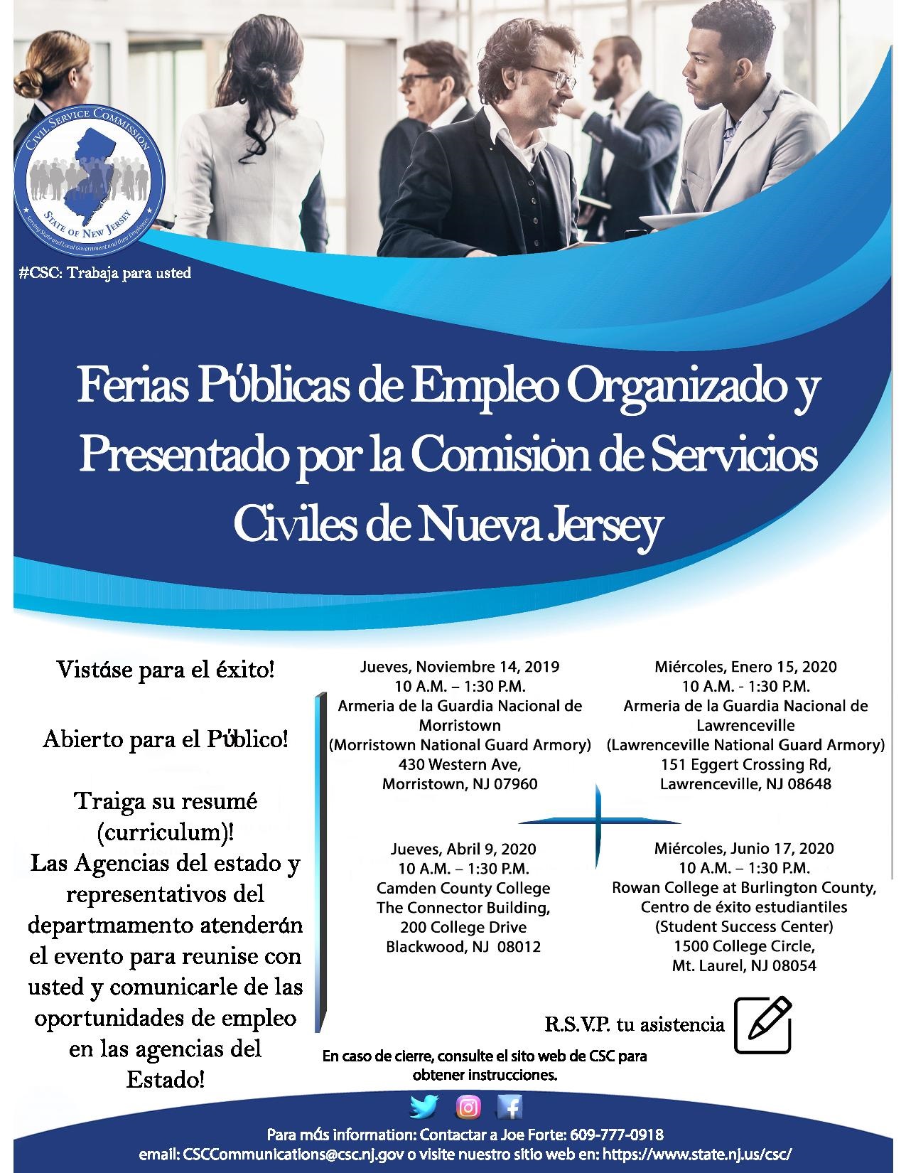 Upcoming Public Employment Job Fair Series from the New Jersey Civil ... Upcoming Public Employment Job Fair Series from the New Jersey Civil ...