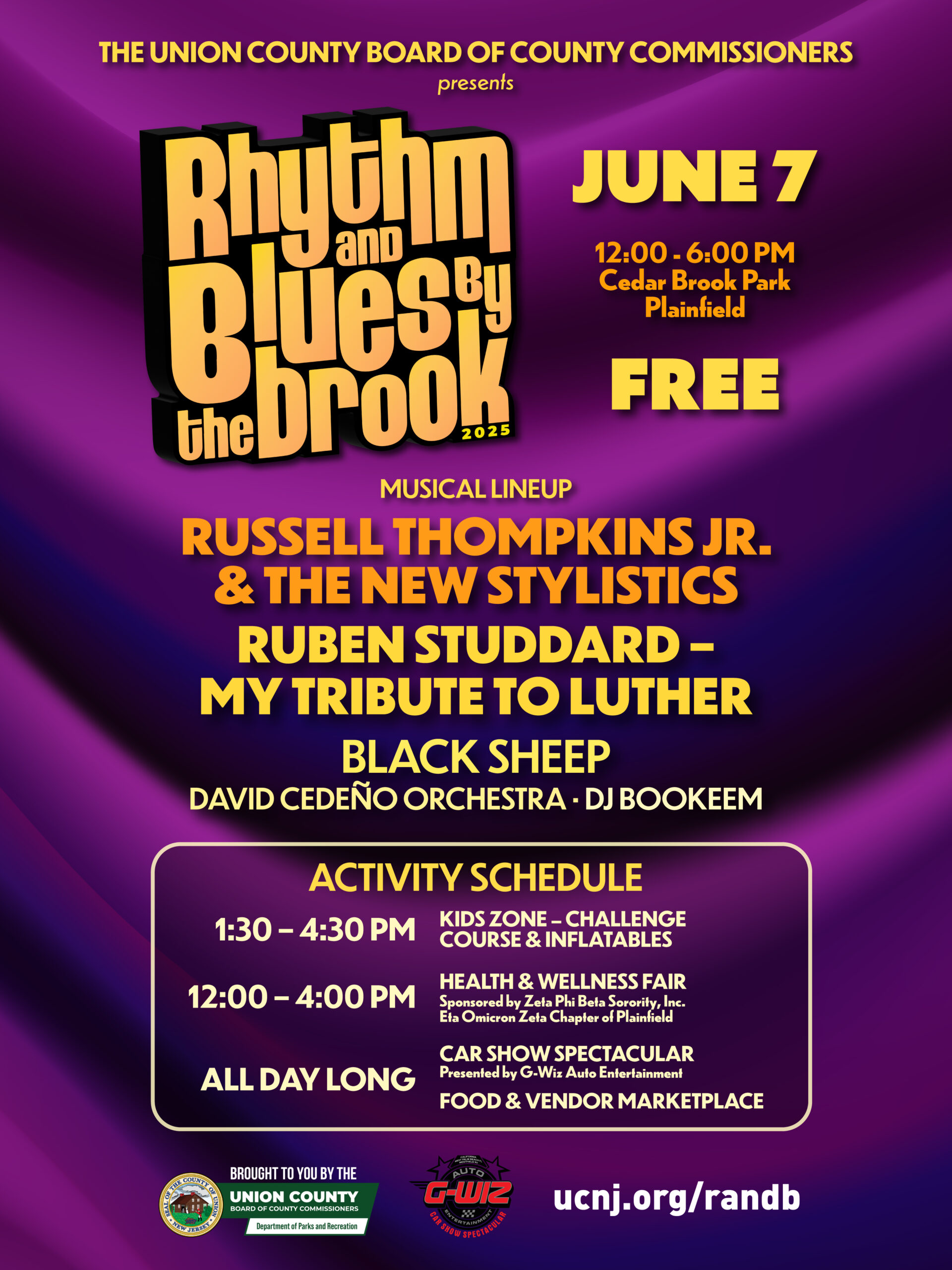 Rhythm & Blues en El Brook Regresa Al Condado De Union El 7 De Junio – County of Union, New Jersey