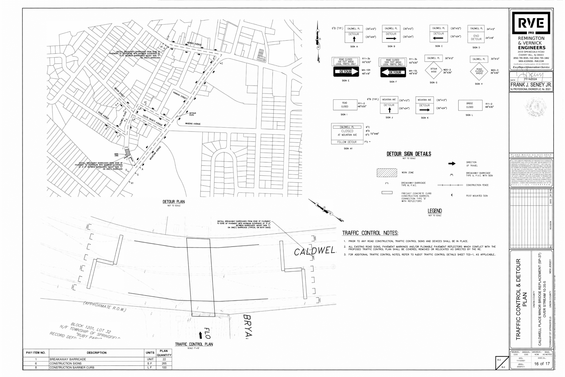 Road Construction Projects – County of Union, New Jersey
